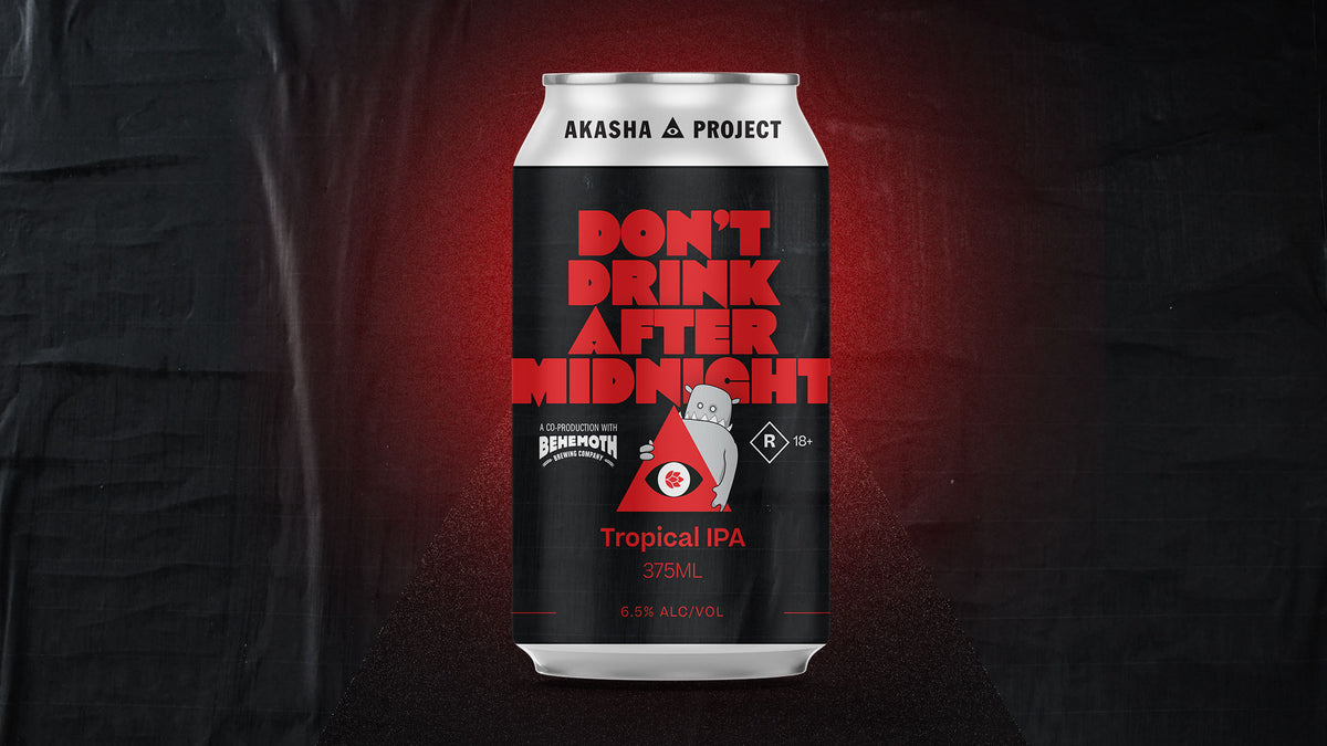 Akasha x Behemoth: Don't Drink After Midnight Tropical IPA – Akasha Brewing